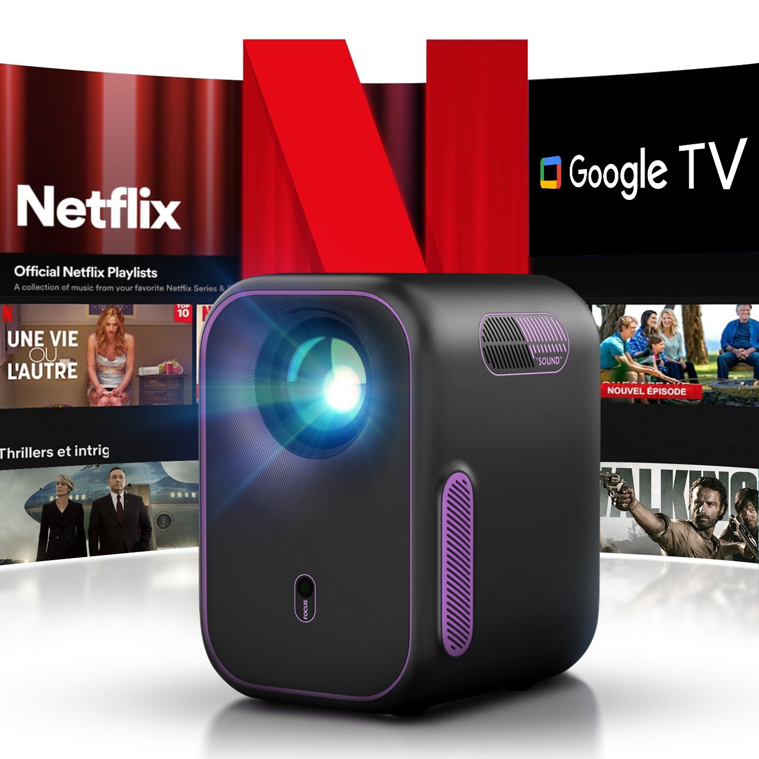 NothingProjector One Smart | 1080P Google TV Projector with Netflix
