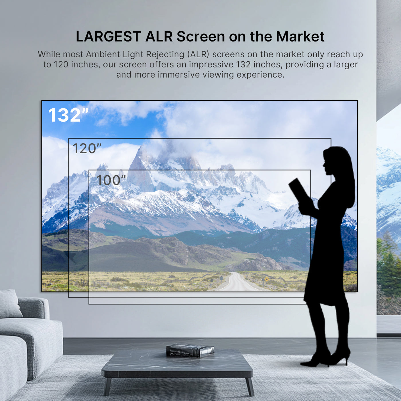 132 inch Nothingprojector BlackCrystal Seamless Lenticular Screen ...