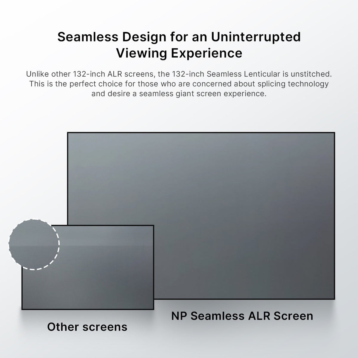 132 inch Nothingprojector BlackCrystal Seamless Lenticular Screen ...