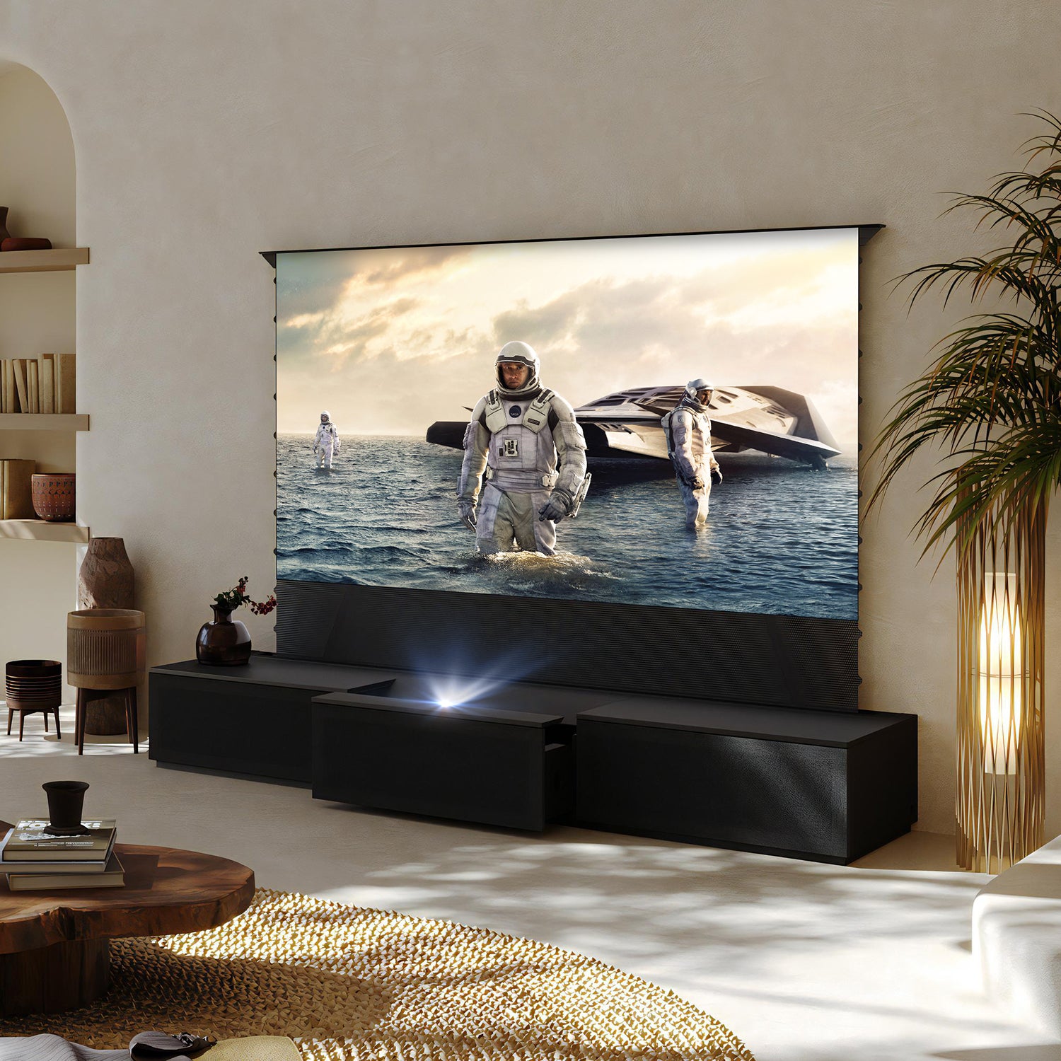 Shore RolaTV: Flat-Pack Motorized UST Projector Cabinet | DIY Stand